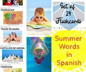 Spanish Summer Words for Preschoolers and Young Kids