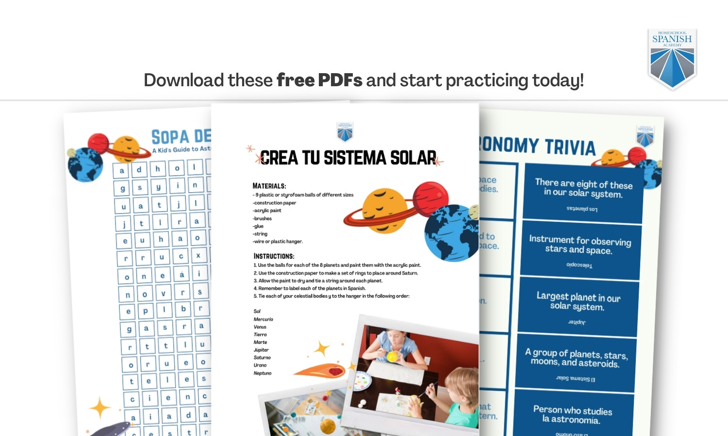 Learn About Astronomy (Free Spanish Lessons for Kids)