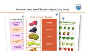 Cooking Vocabulary Words (Free Spanish Lessons for Kids)