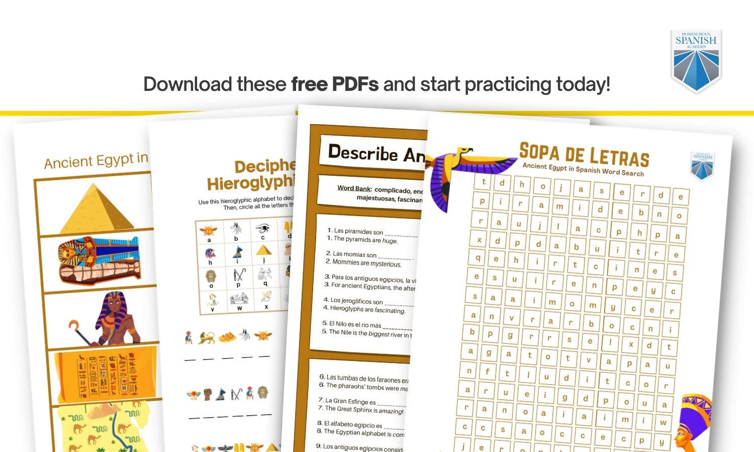 Ancient Egypt Facts (Free Spanish Lessons for Kids)