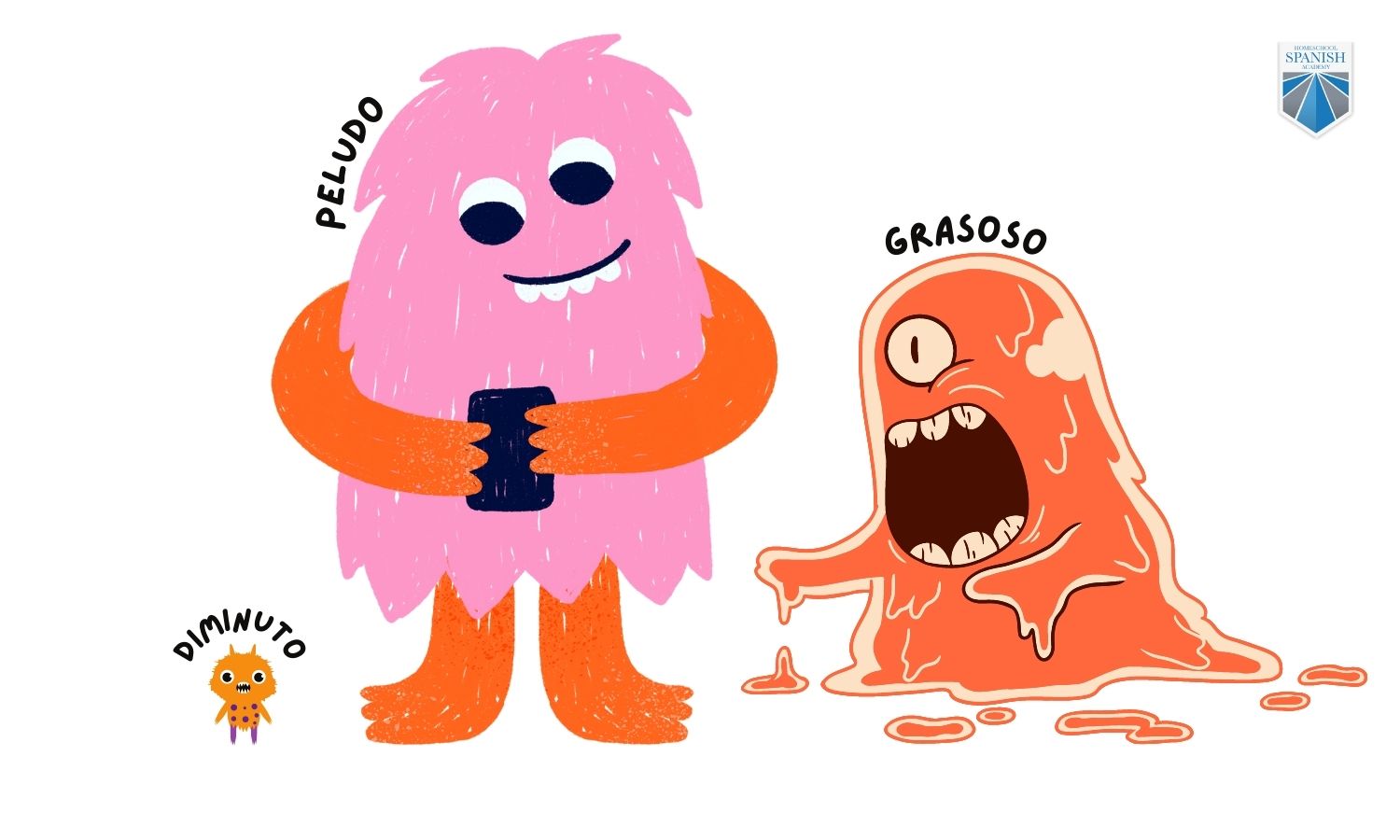 Learn Spanish With Funny Monsters: Descriptions & Anatomy