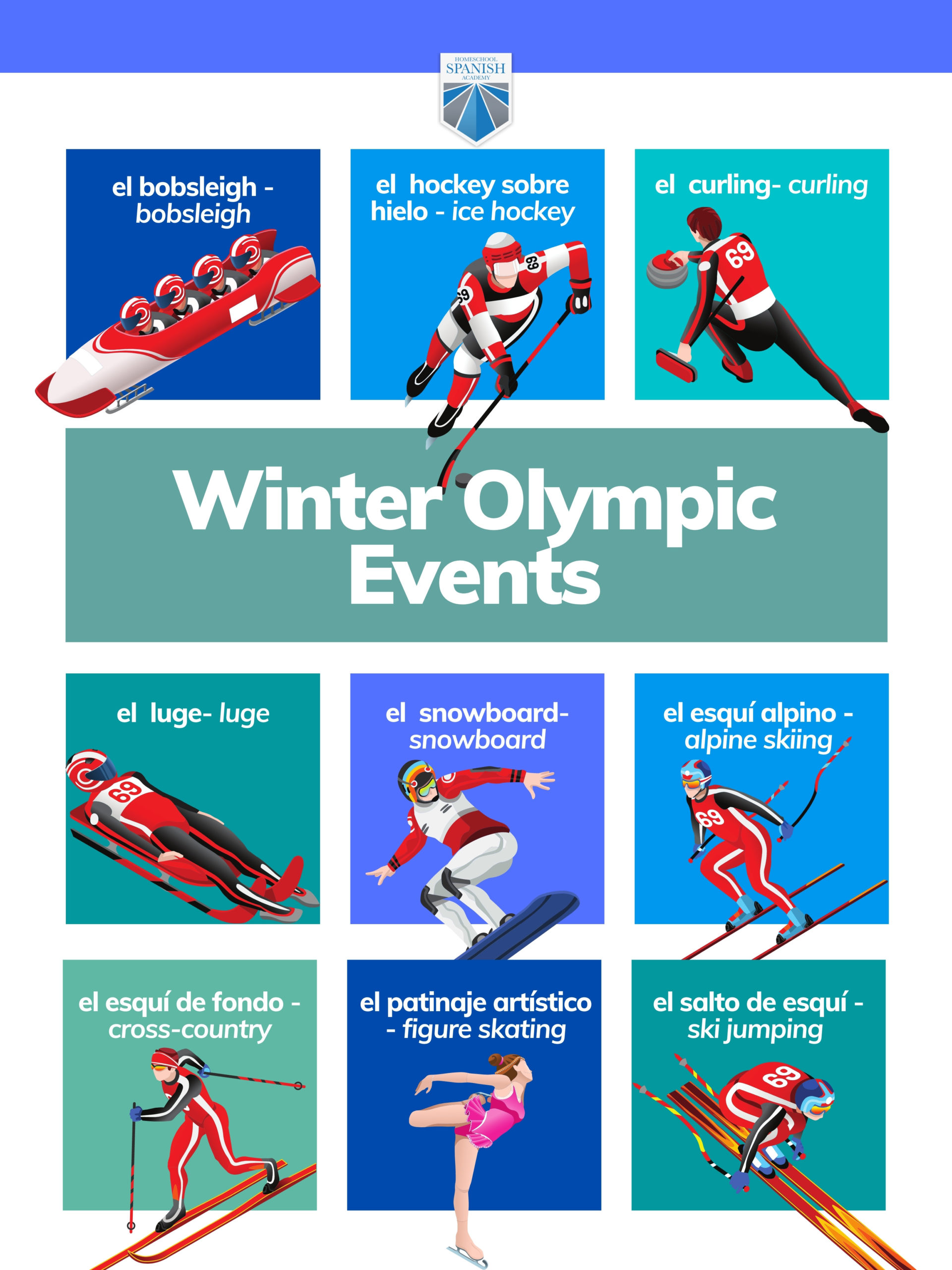 Spanish Vocabulary for the Summer and Winter Olympics
