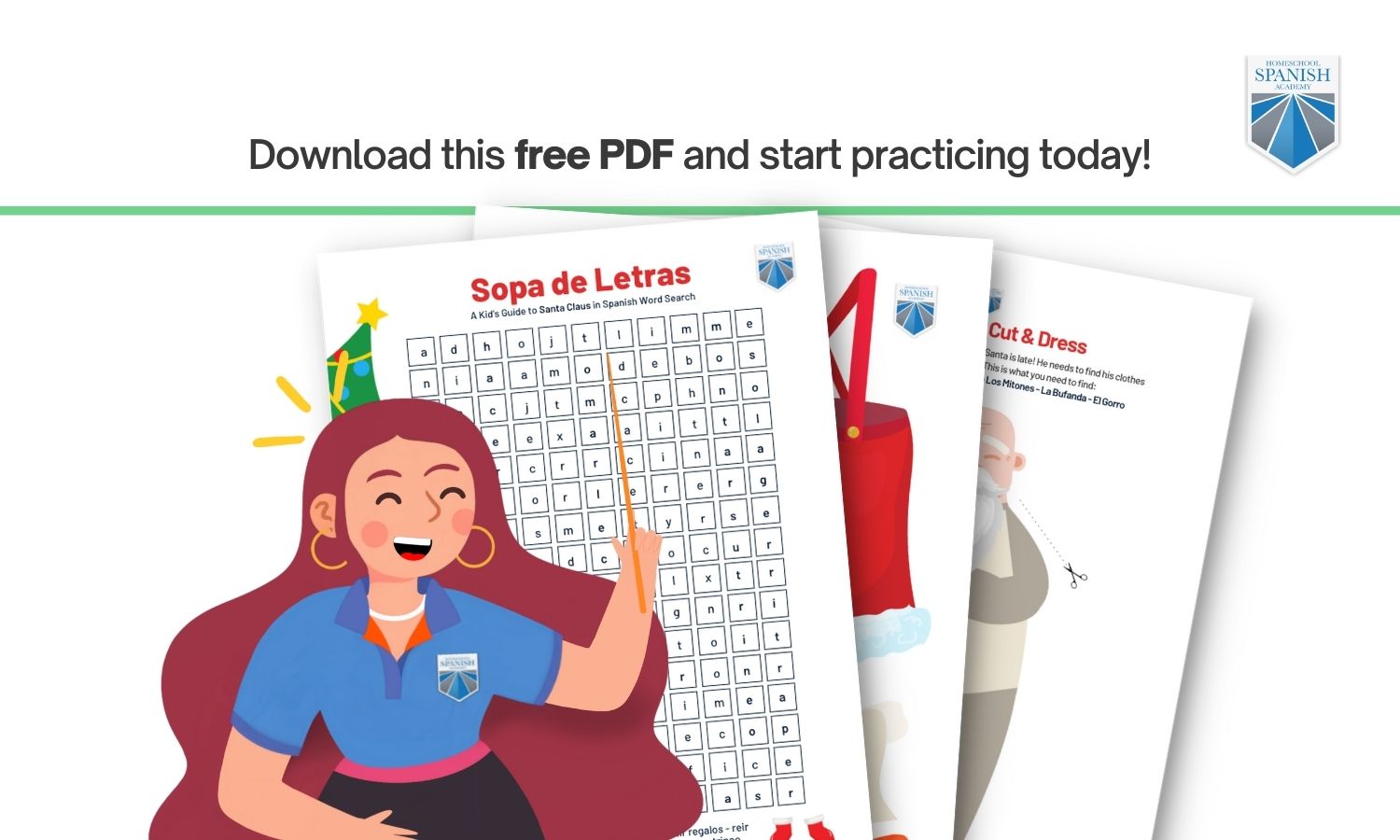 All About Santa Claus! (Free Spanish Lessons for Kids)