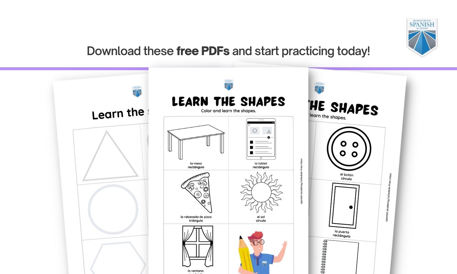 Learn the Shapes (Free Spanish Lessons for Kids)