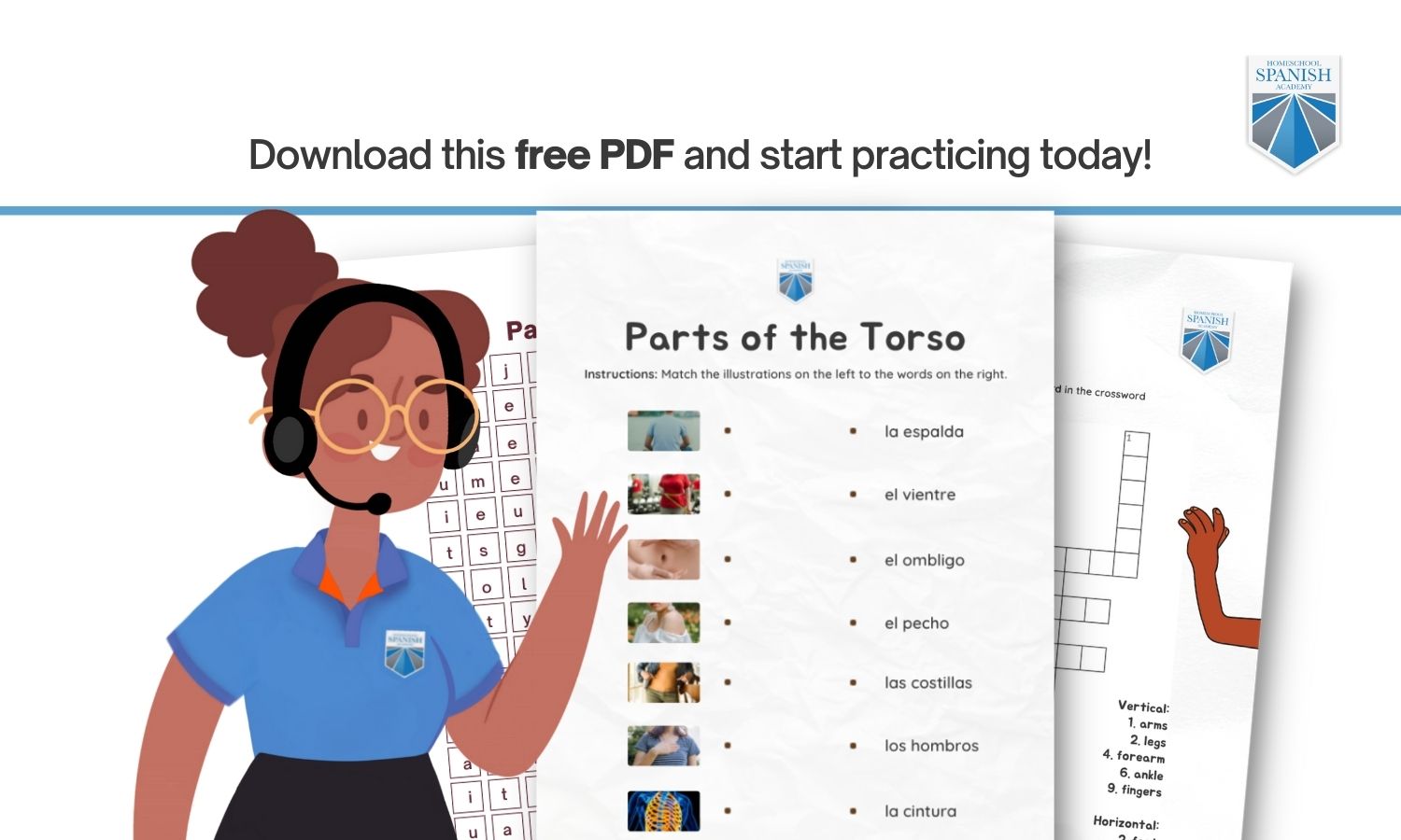 Parts of the Body (Free Spanish Lessons for Kids)