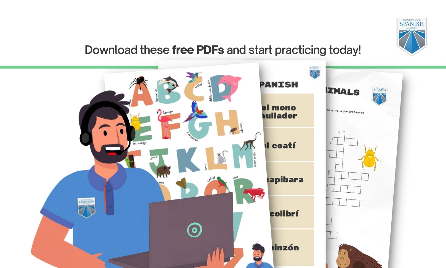 Tropical Animals in Spanish (Free Spanish Lessons for Kids)