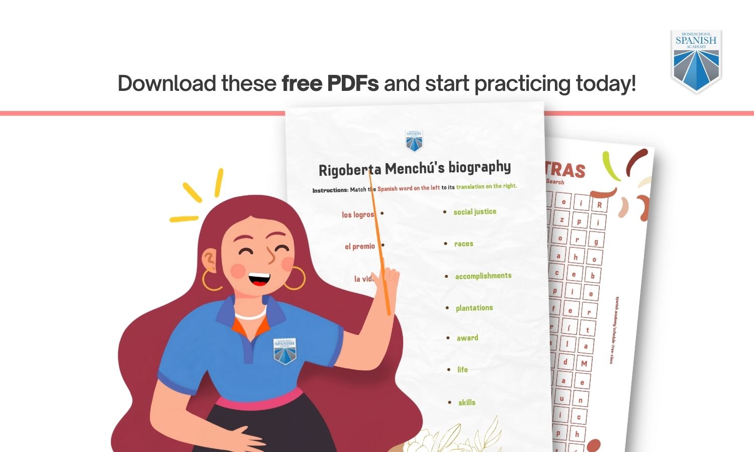 Rigoberta Menchu's Biography (Free Spanish Lessons for Kids)